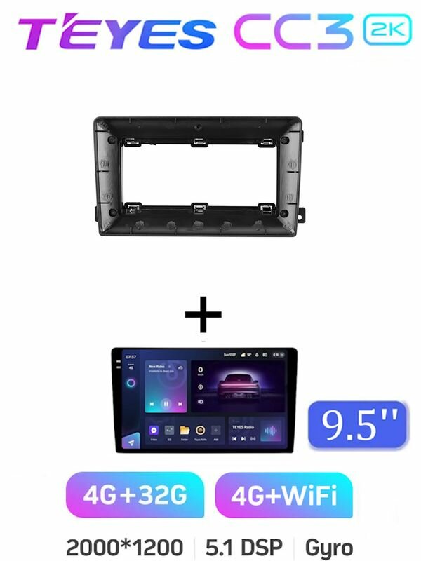 Магнитола 9" Teyes CC3 2k 4/32 Gb Ford C-MAX 2003-2010
