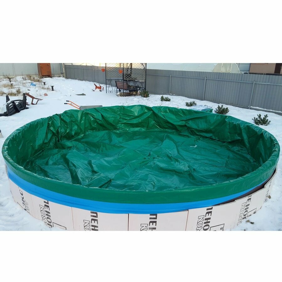 Тент для бассейна LAGUNA 3, круглый, ПВХ, диаметр 3 м, зеленый