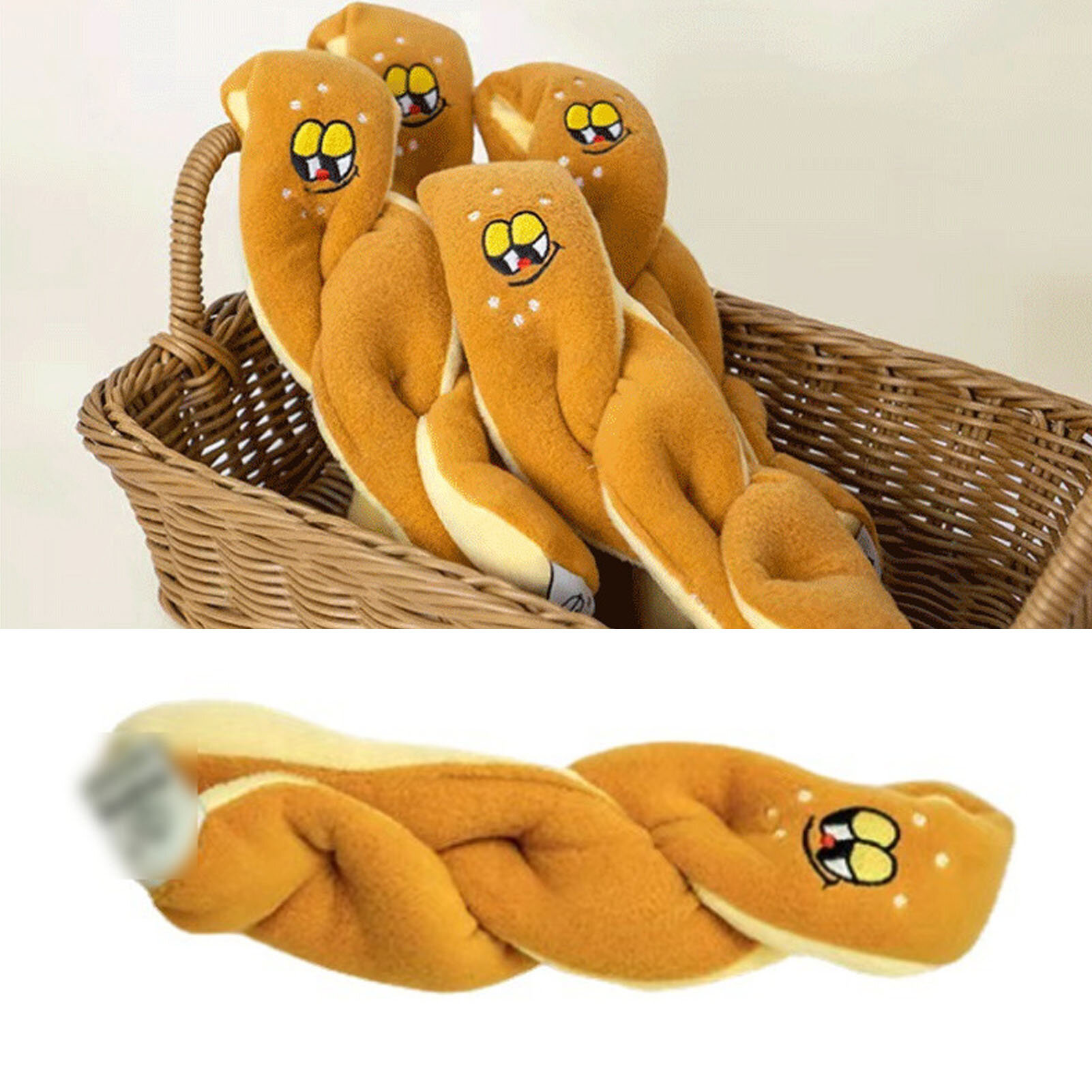 Собака Звуковой Хлеб Молярная Игрушка Еда Скрытие Скрежета Зубов Многофункциональная Интерактивная Плюшевая Пищущая Игрушка Для Домашних Животных