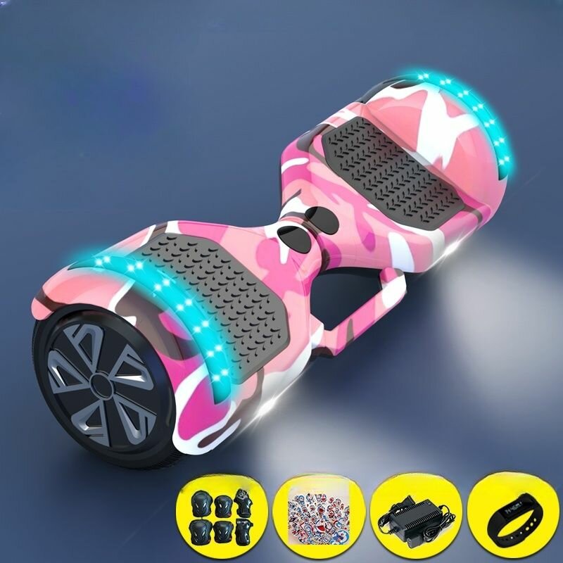 Гироскутер Balance-car 6,5 дюймов, Bluetooth, LED-подсветка и музыкальная колонка. -enj