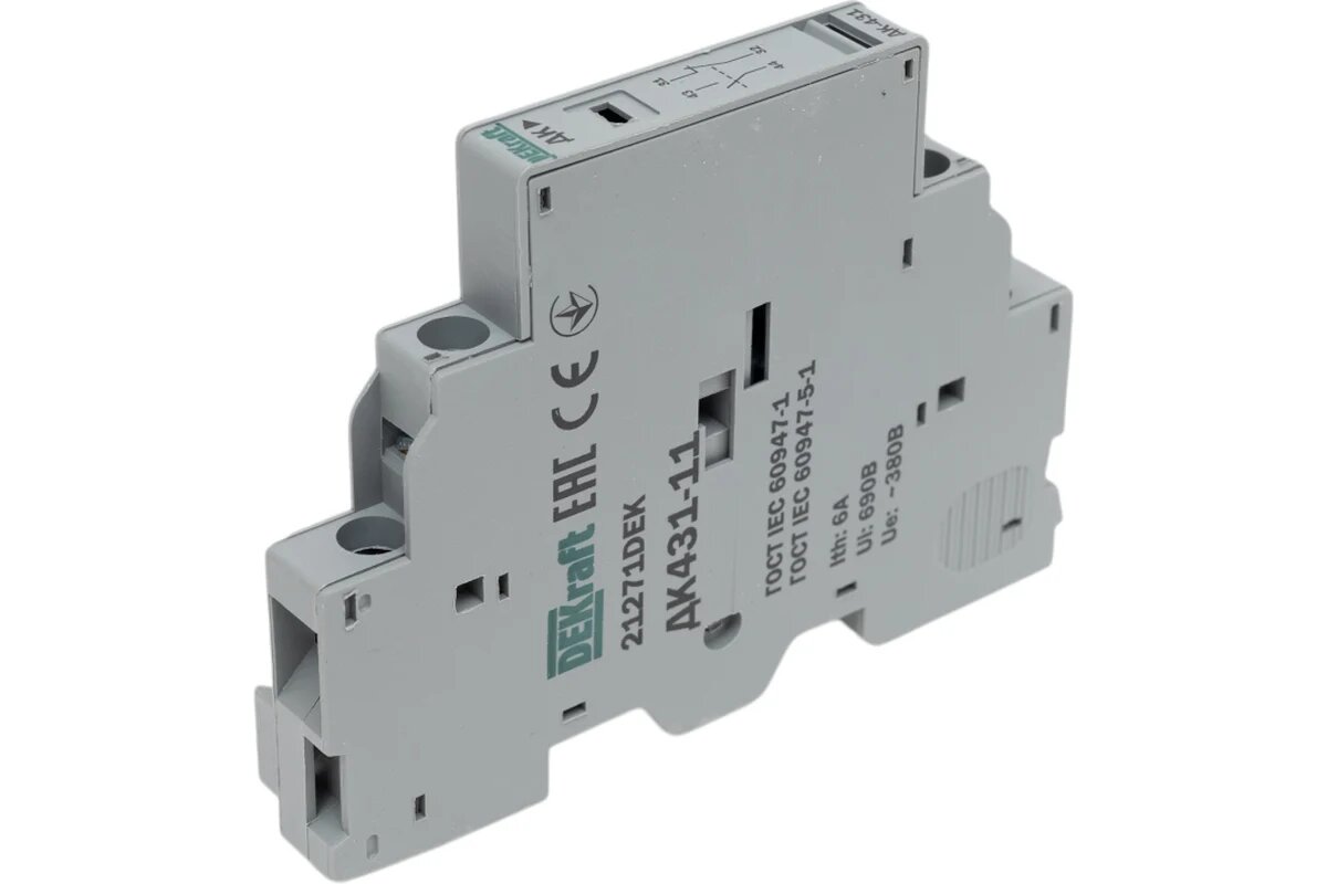 Dekraft ДК431-11 Дополнительный контакт 21271DEK для реле и электрических цепей