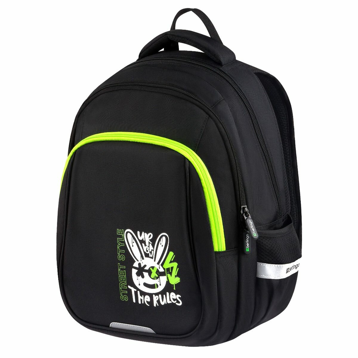 Рюкзак школьный Berlingo Comfort "The Rules" 38x27x18см, 3 отделения, 3 кармана, эргономичная спинка (RU-CM-1102)