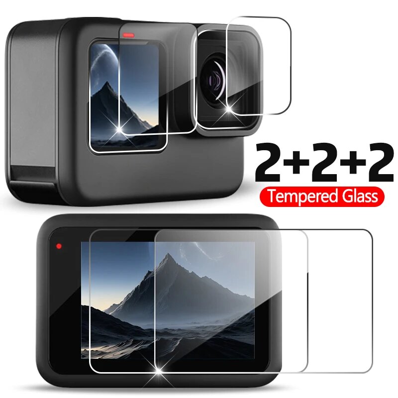 Защитное стекло для GoPro Hero 11 12 13 BAPPSUS 2 Set(6pcs), For GoPro Hero 13