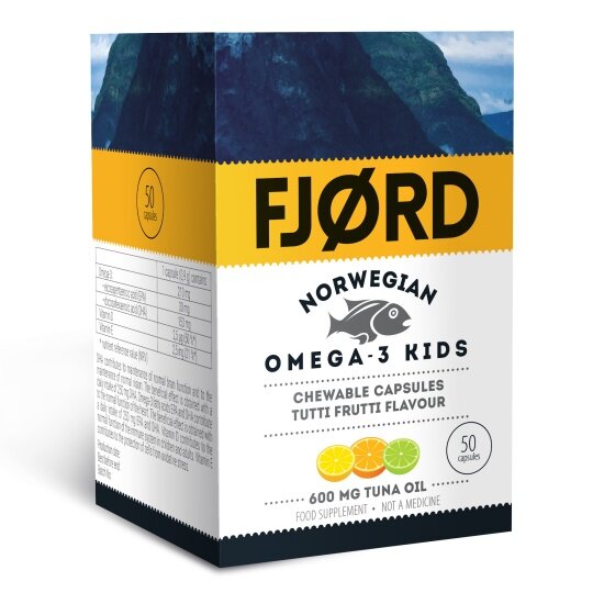 БАД Fjord фьорд Кидс Норвежская Омега-3, 50 капсул