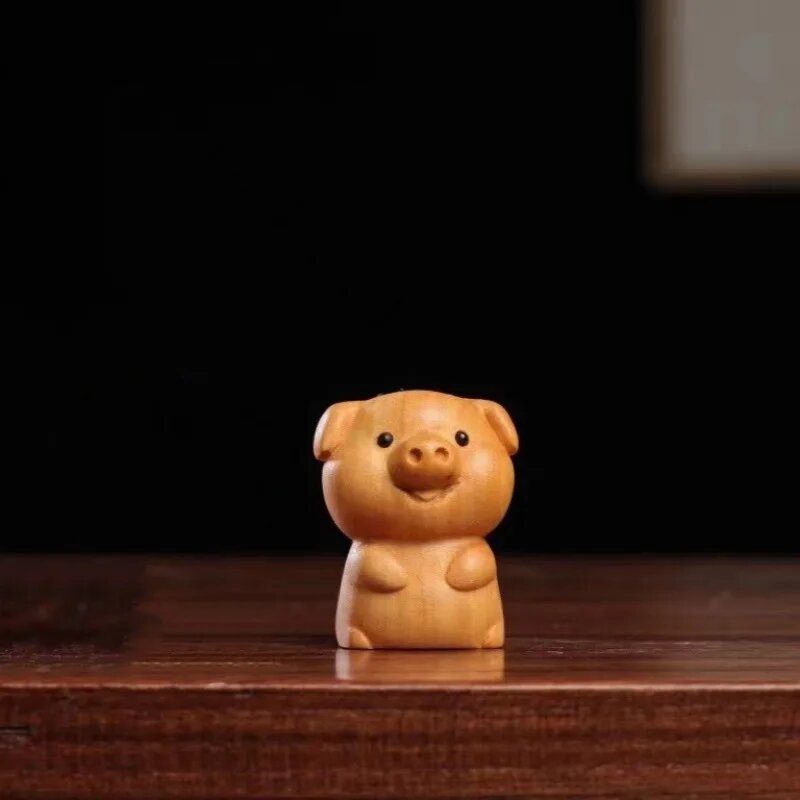 Деревянные фигурки животных 12 знаков зодиака pig