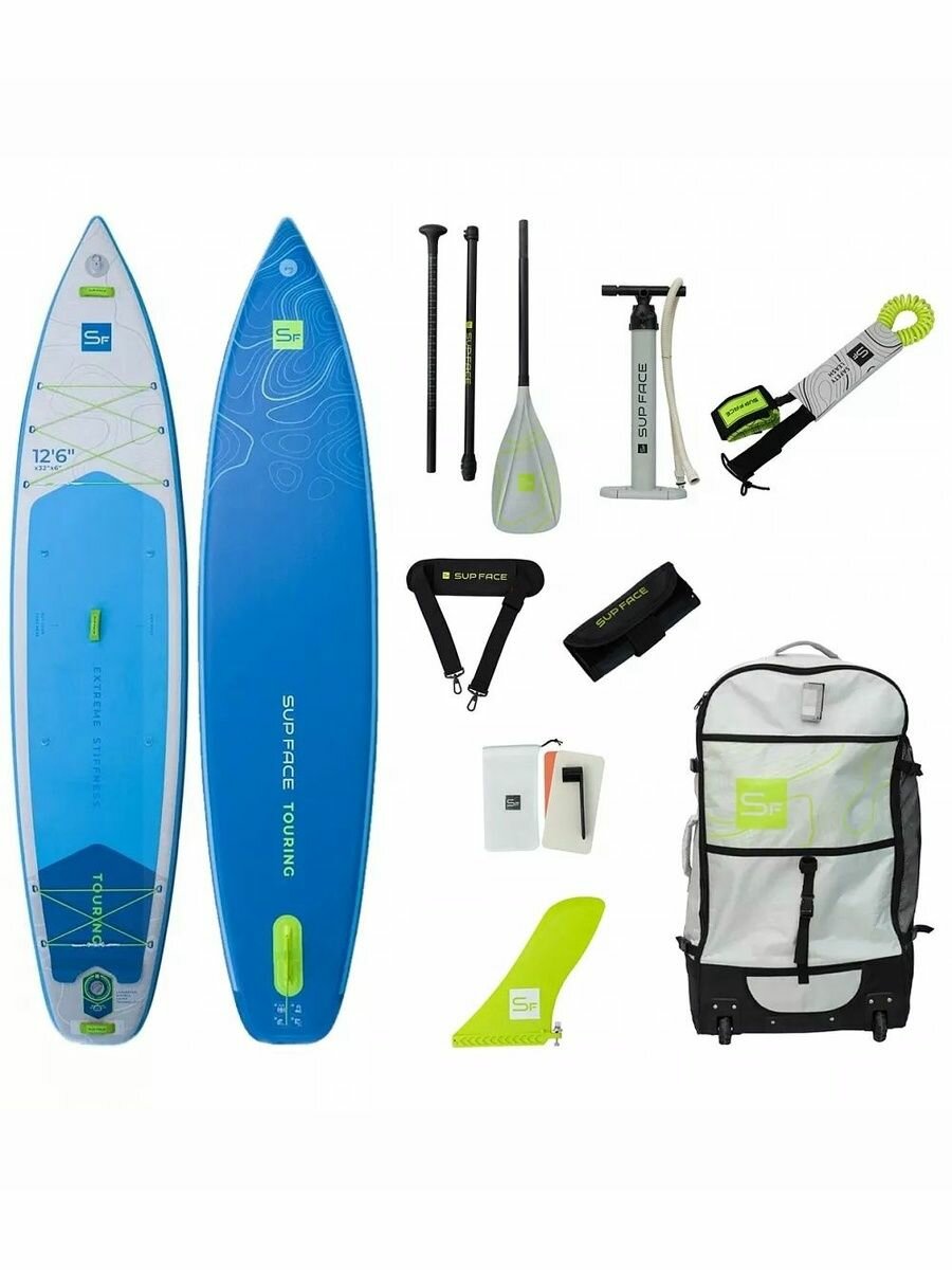 Сапборд SUP face Touring 12.6x32x6 S25 (381x81x15 см) надувной двухслойный / Sup board, SUP-доска, сап борд, supboard