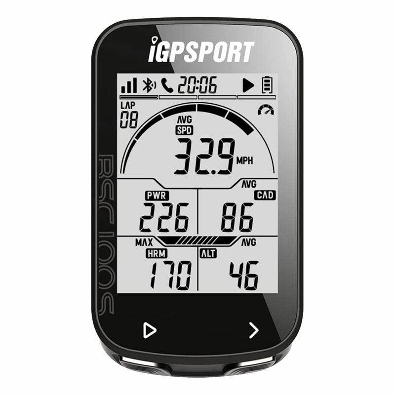 100S, Велокомпьютер Велосипедный GPS-спидометр Водонепроницаемый IPX7 2,6-дюймовым экраном с автоматической подсветкой