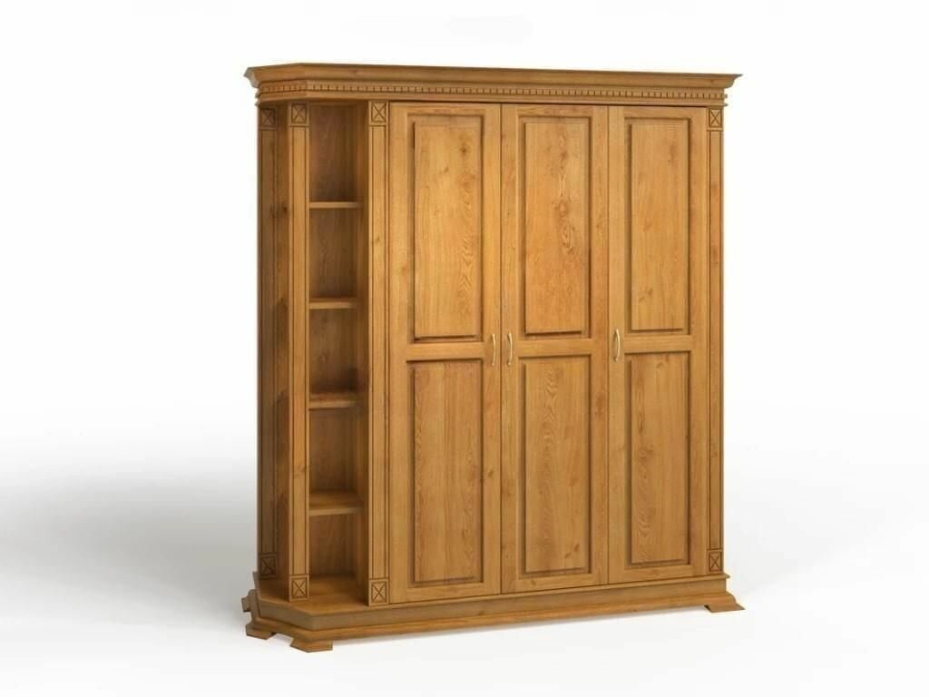 Шкаф Верди №519 из Массива сосны, 170х55х220 см, классический орех 2