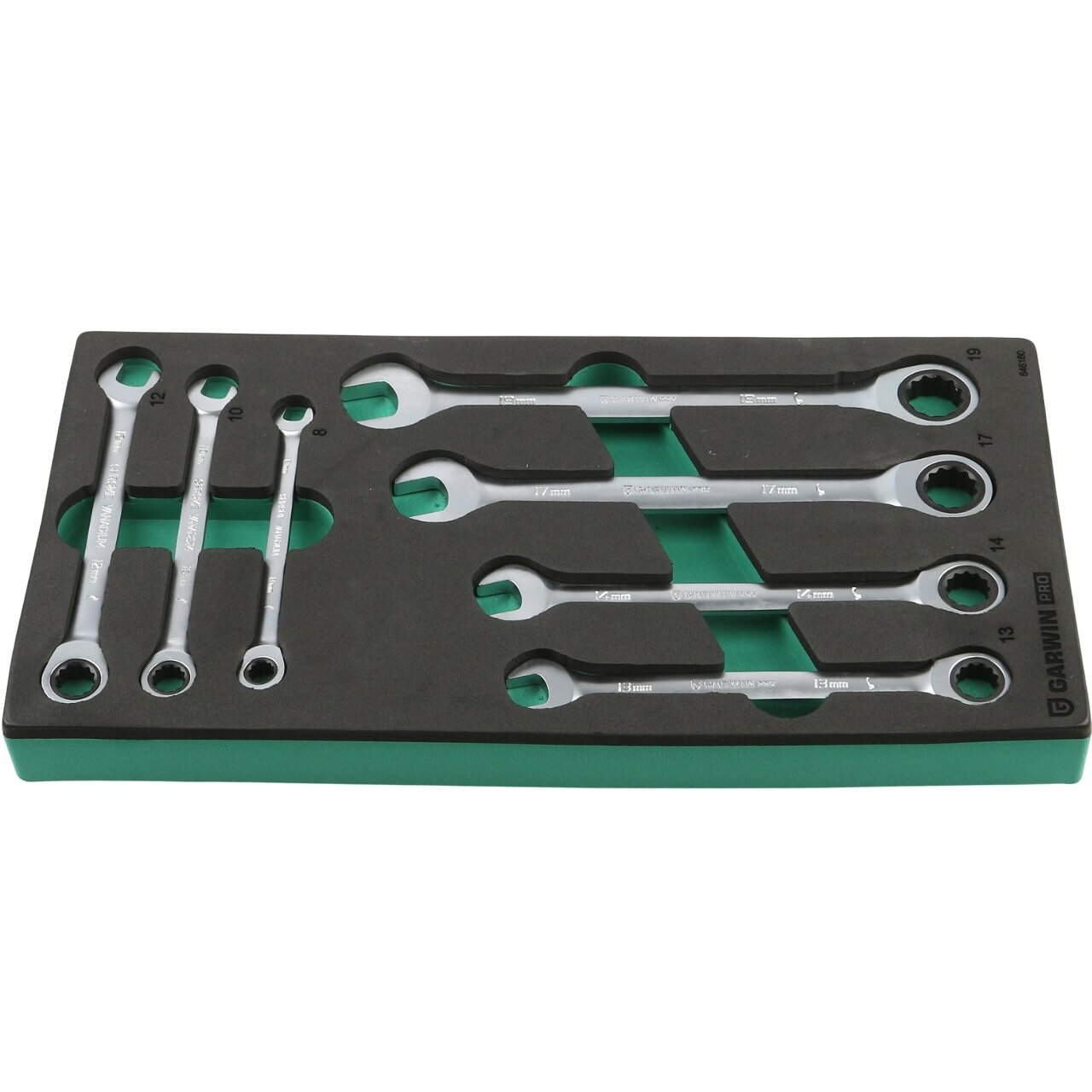 GARWIN PRO 646160 Набор ключей комбинированных трещоточных 7 пр. в ложементе EVA