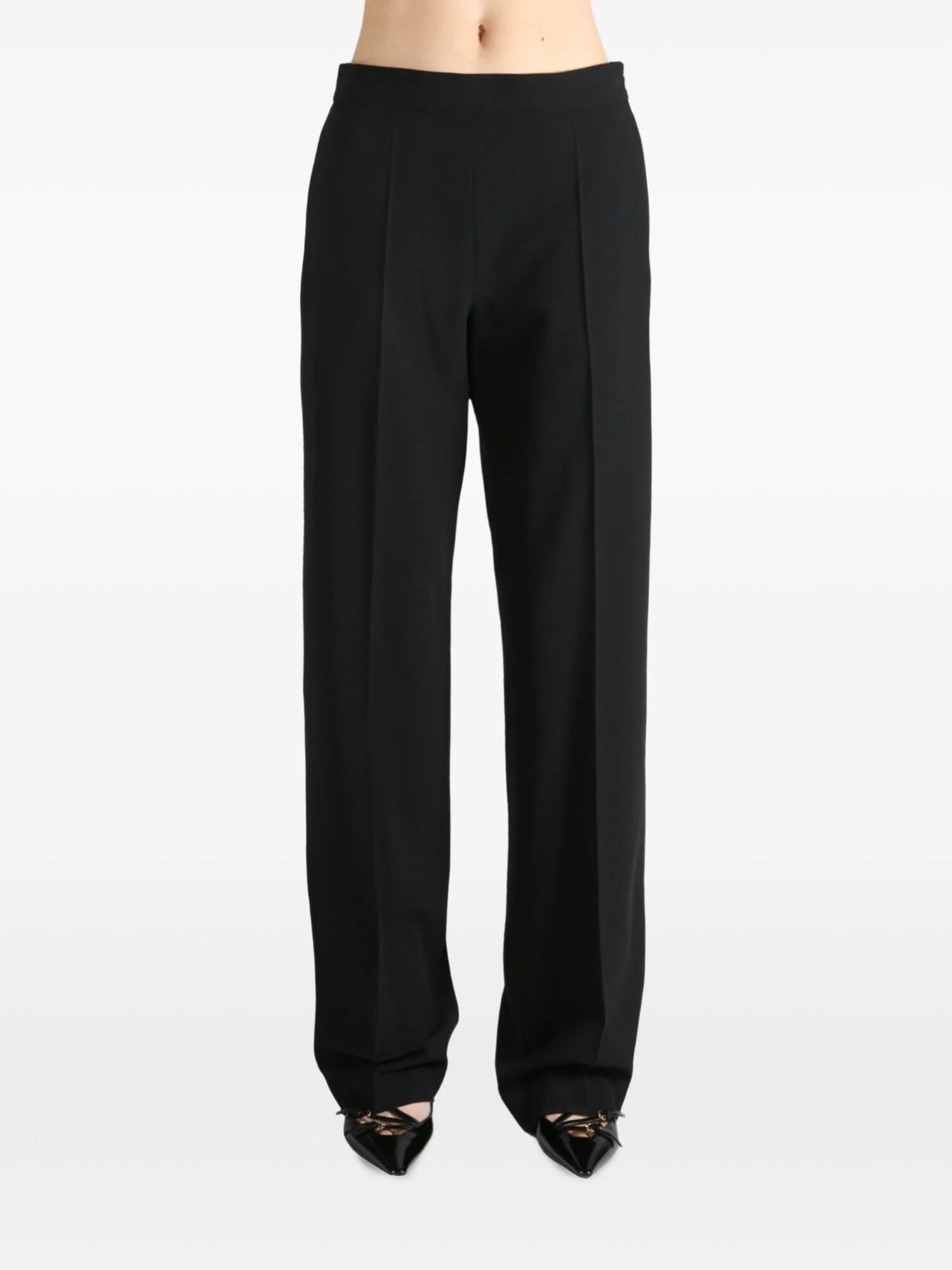 Брюки THE ROW Knitted trousers, размер 6, black/black — фото 1