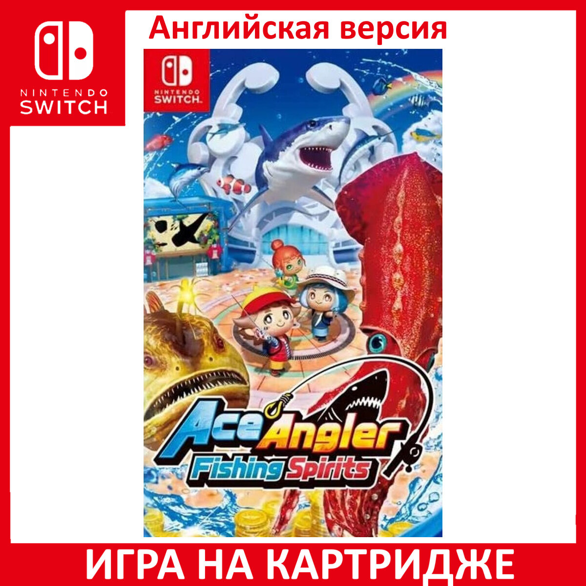Игра Ace Angler: Fishing Spirits Switch Английский язык Картридж на Nintendo Switch