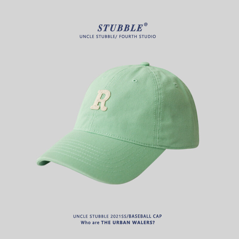 Новая цветная бейсболка с буквой R для женщин на лето, корейская версия, мягкий верх, солнцезащитная кепка для студентов, пара, шляпа от солнца