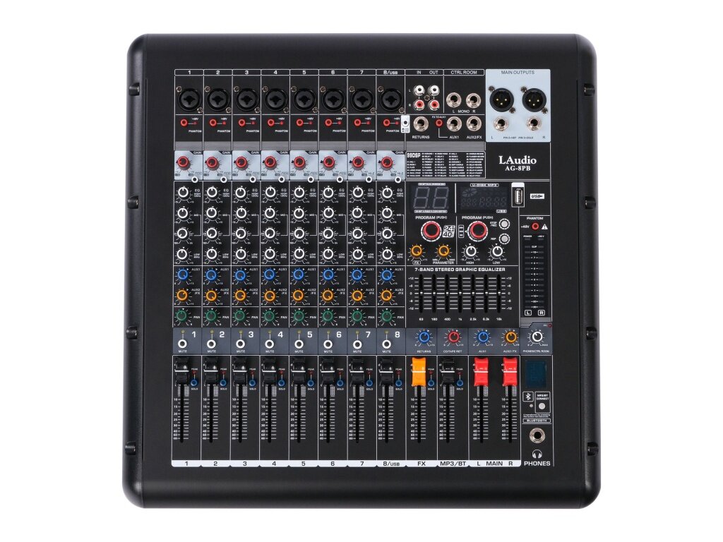 AG-8PB Активный Микшерный пульт, 8 каналов, серия PRO, LAudio
