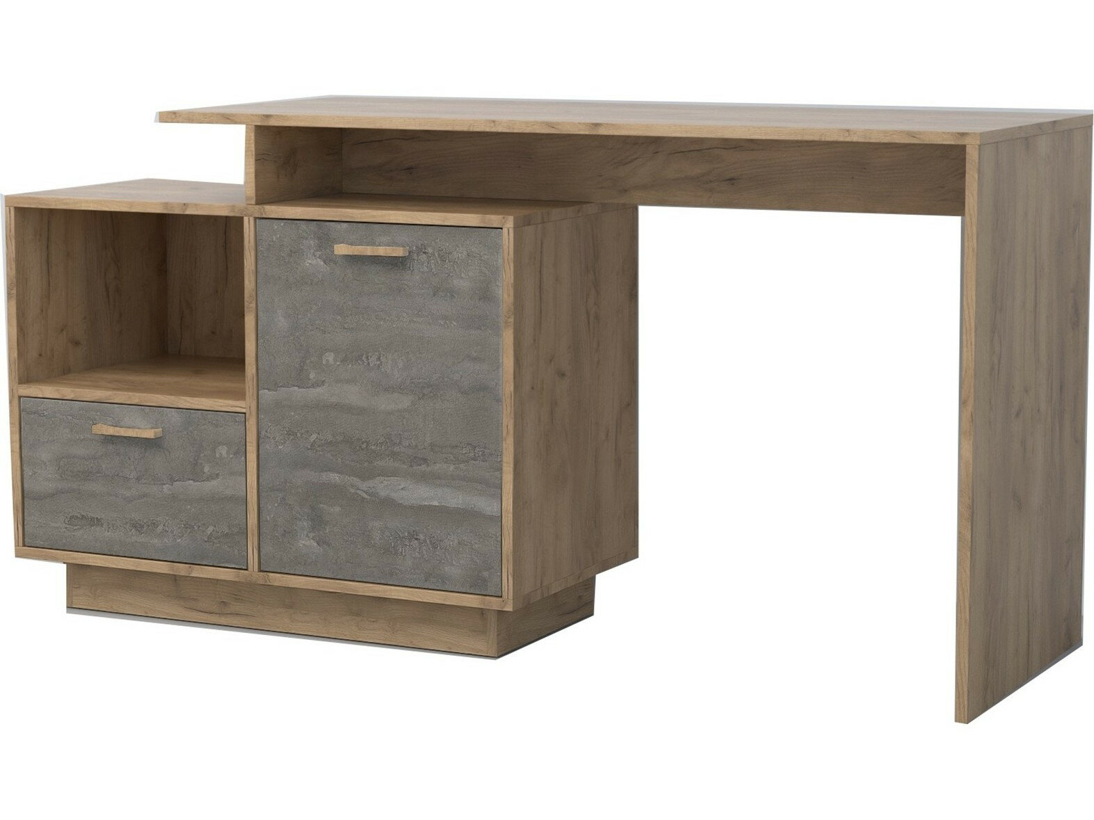 Стол Ст-2 ПДв современном стиле, (Камень Темный/Дуб Крафт Золотой)