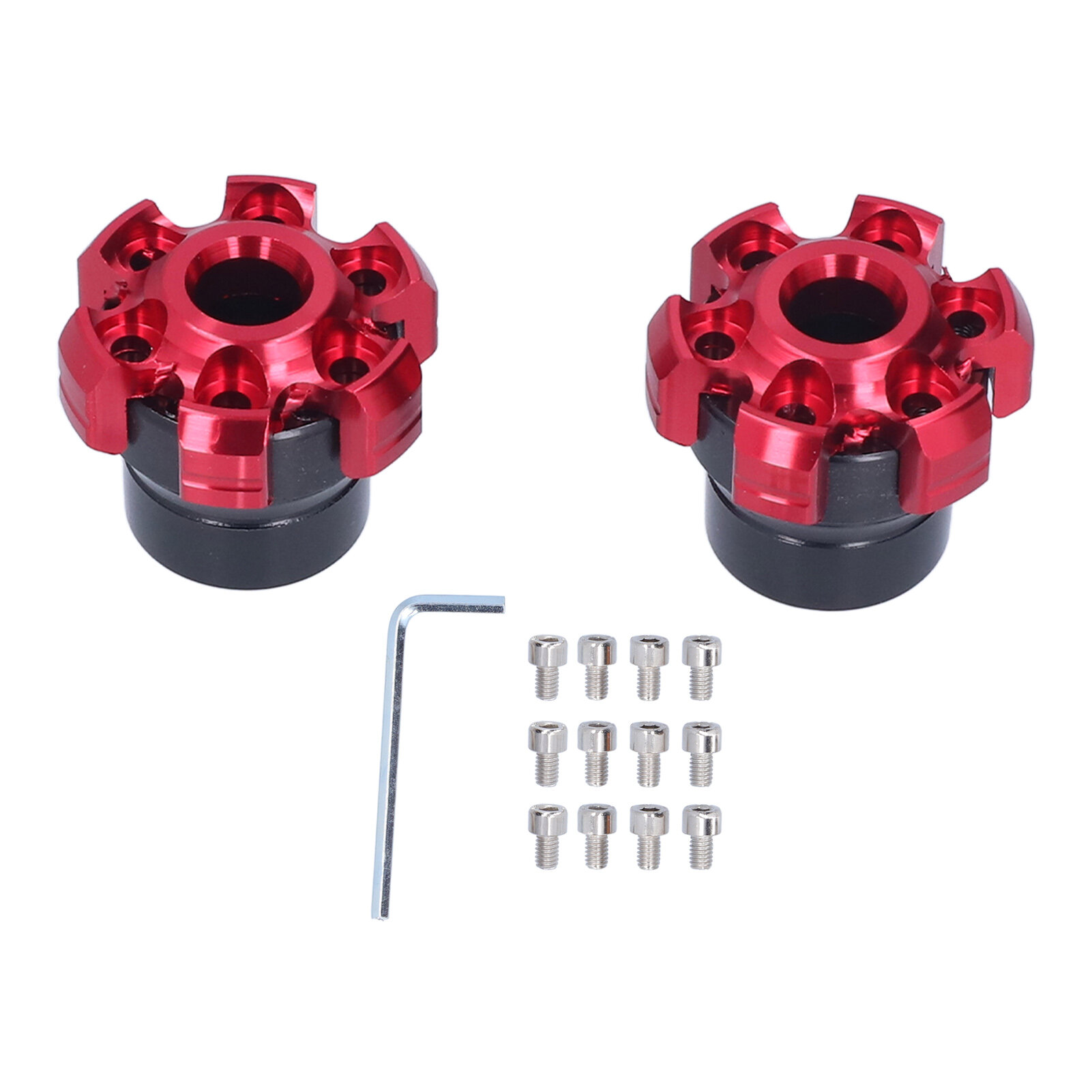 2 шт, алюминиевый сплав с ЧПУ, слайдеры для рамы вилки колеса, универсальная защита от ударов для мотоциклов, велосипедов, красные, прочные