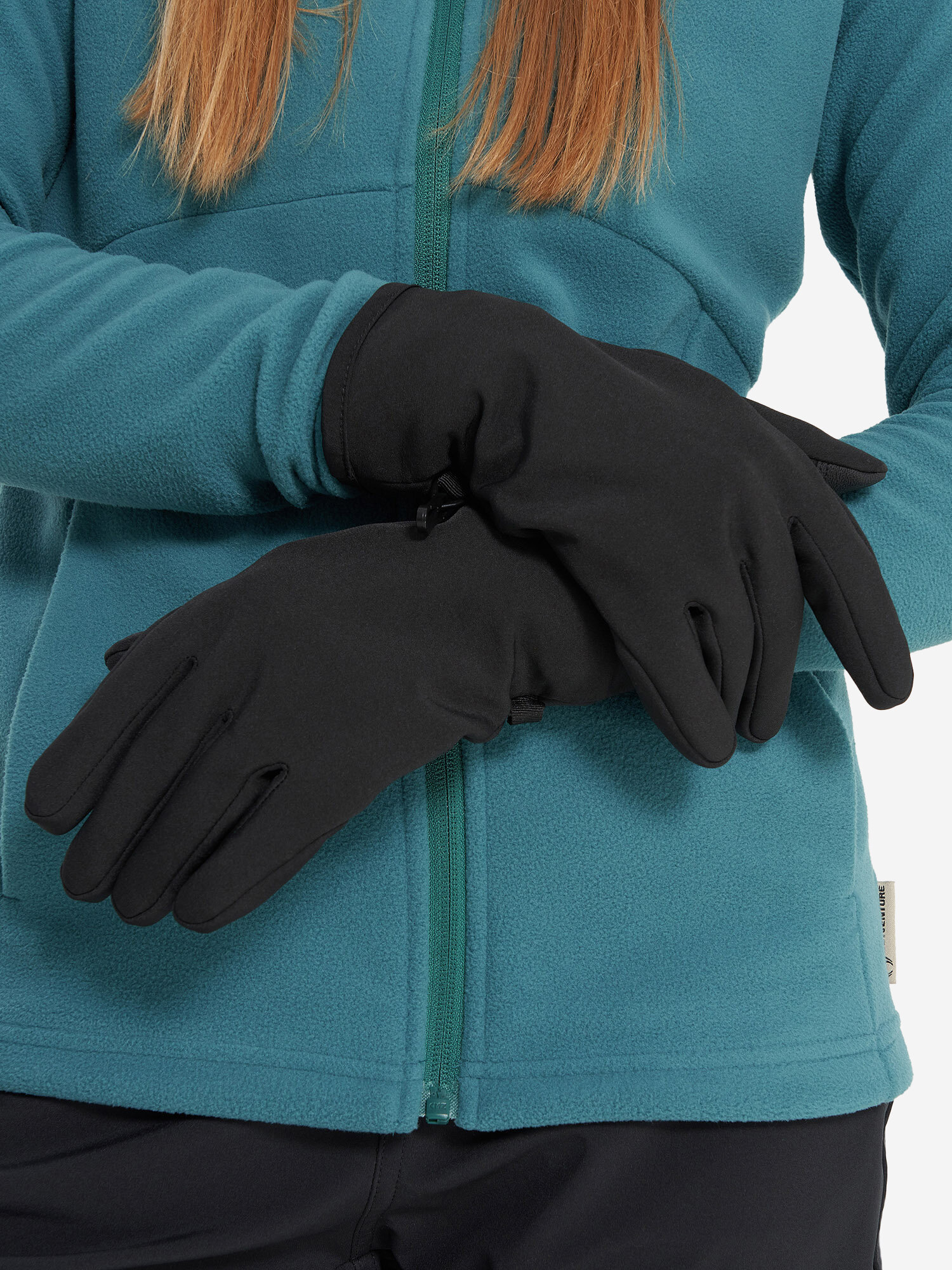 Перчатки De Mount Unisex Softshell Gloves для мужчин и женщин, размер 6, черный — фото 1