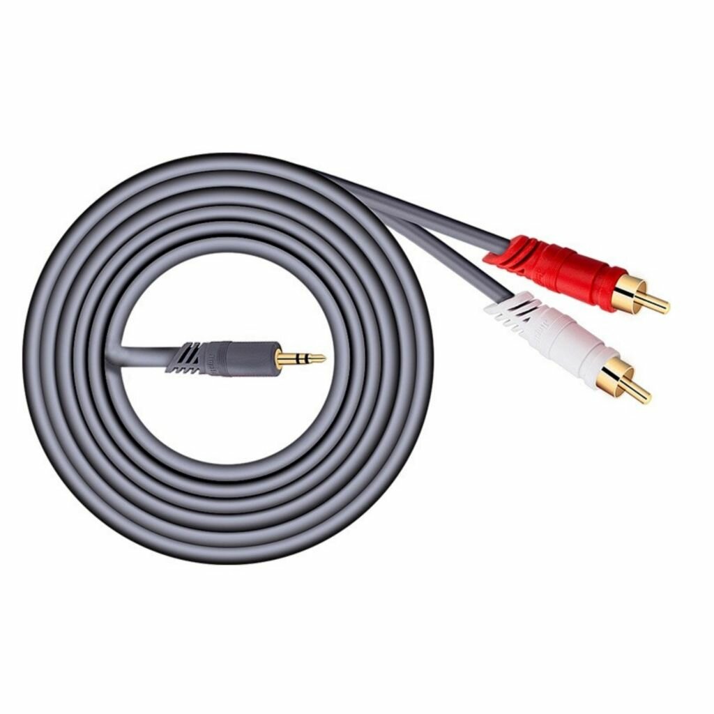 Аудиокабель fidelity с защитой от помех 3,5 мм штекера к позолоченному штекеру 2RCA-10 м