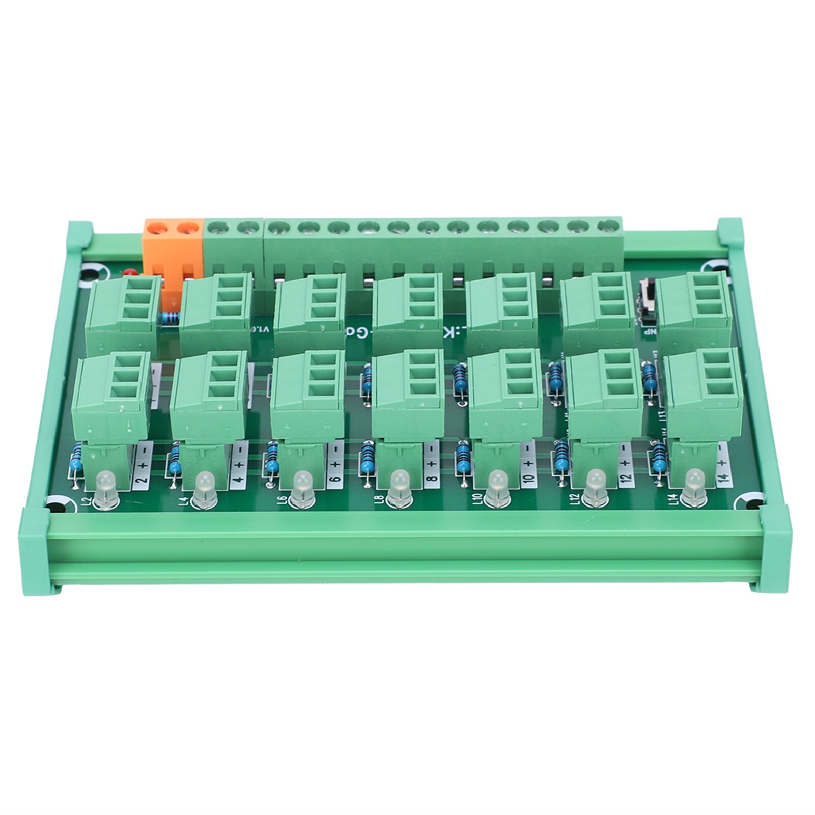 Клеммная колодка 3-проводная 14-канальная плата захвата, DIN-рейка, переключатель управления NPN PNP KP14LGtherC