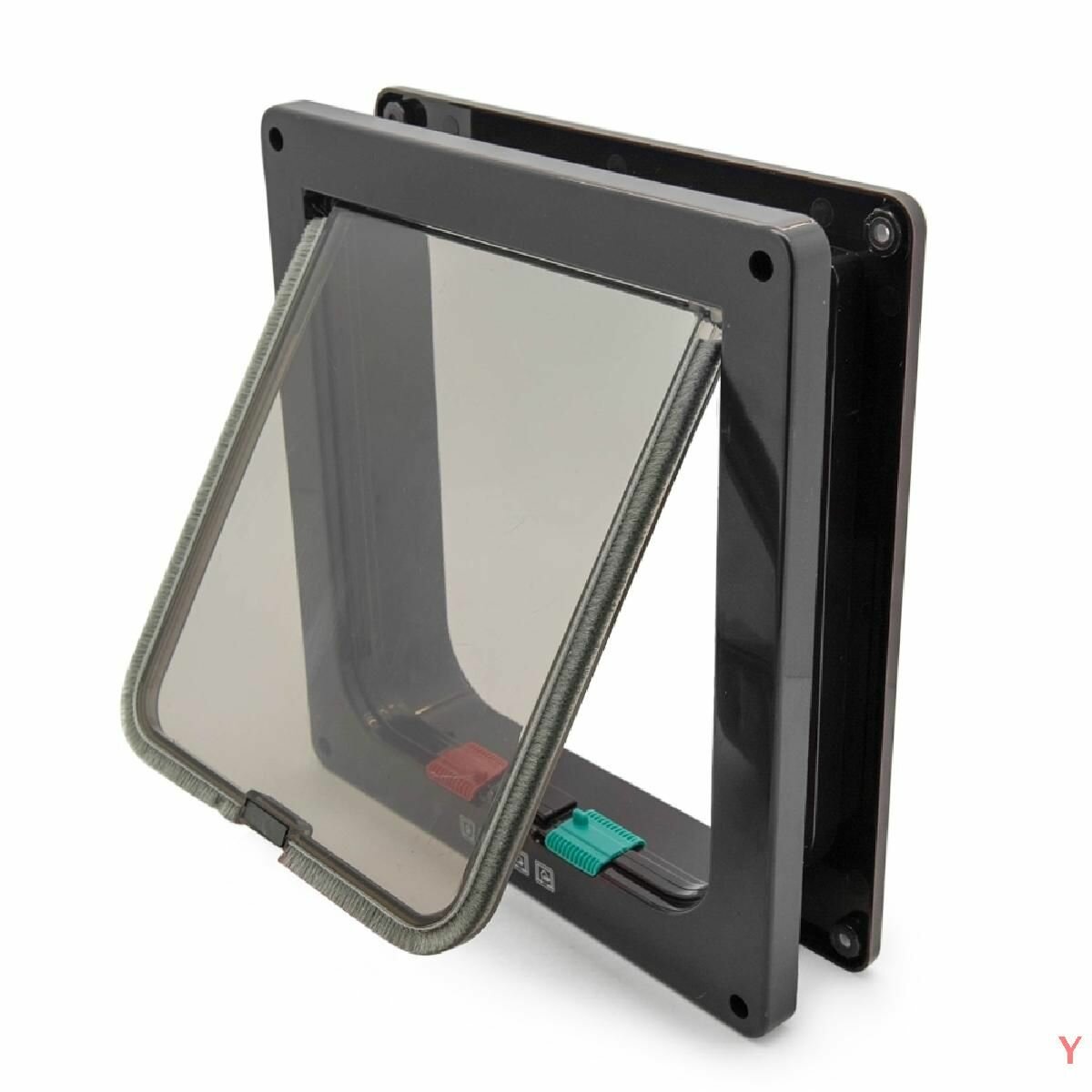 Дверь для кошек и собак Milo 25*23*5.5 см коричневая, Дверца для животных QY64