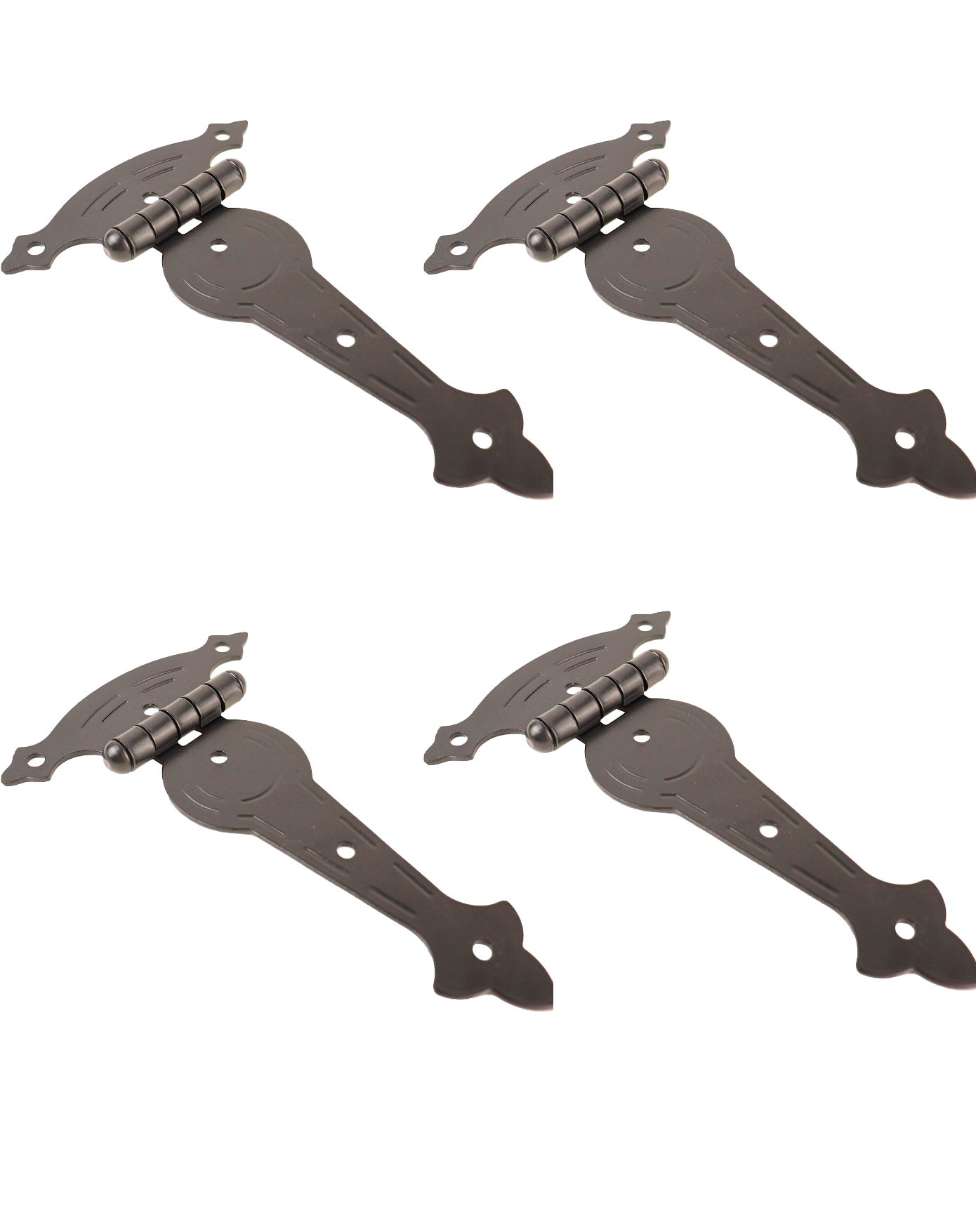 Петля-стрела "Классика" фигурная декоративная ноэз ПС-150-SL черный матовый (комплект 4 штуки)