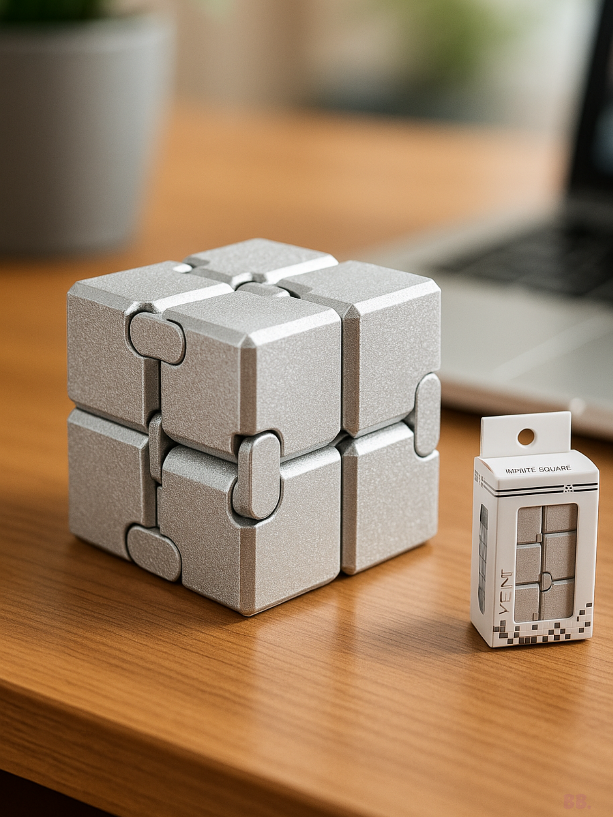 Бесконечный куб Infinity, антистресс-игрушка для детей и взрослых, серый, 110 г
