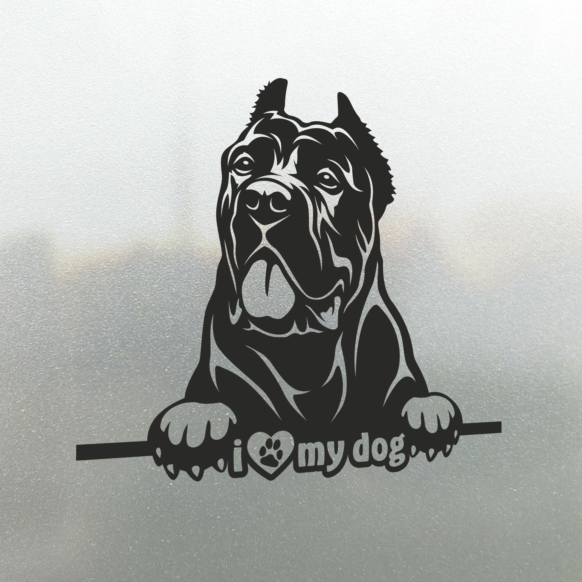 Наклейка на авто Кане Корсо 15x13