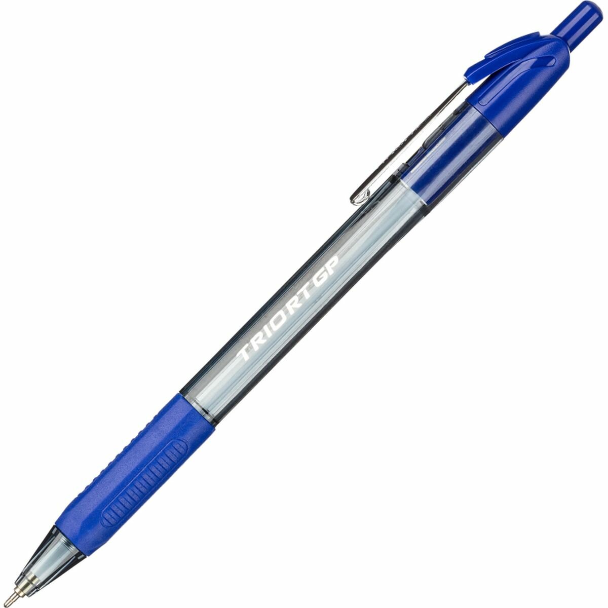 Ручка шариковая автоматическая Unomax Glide Trio RT GP Steel (0.5мм, синяя, масляная основа), 1шт.
