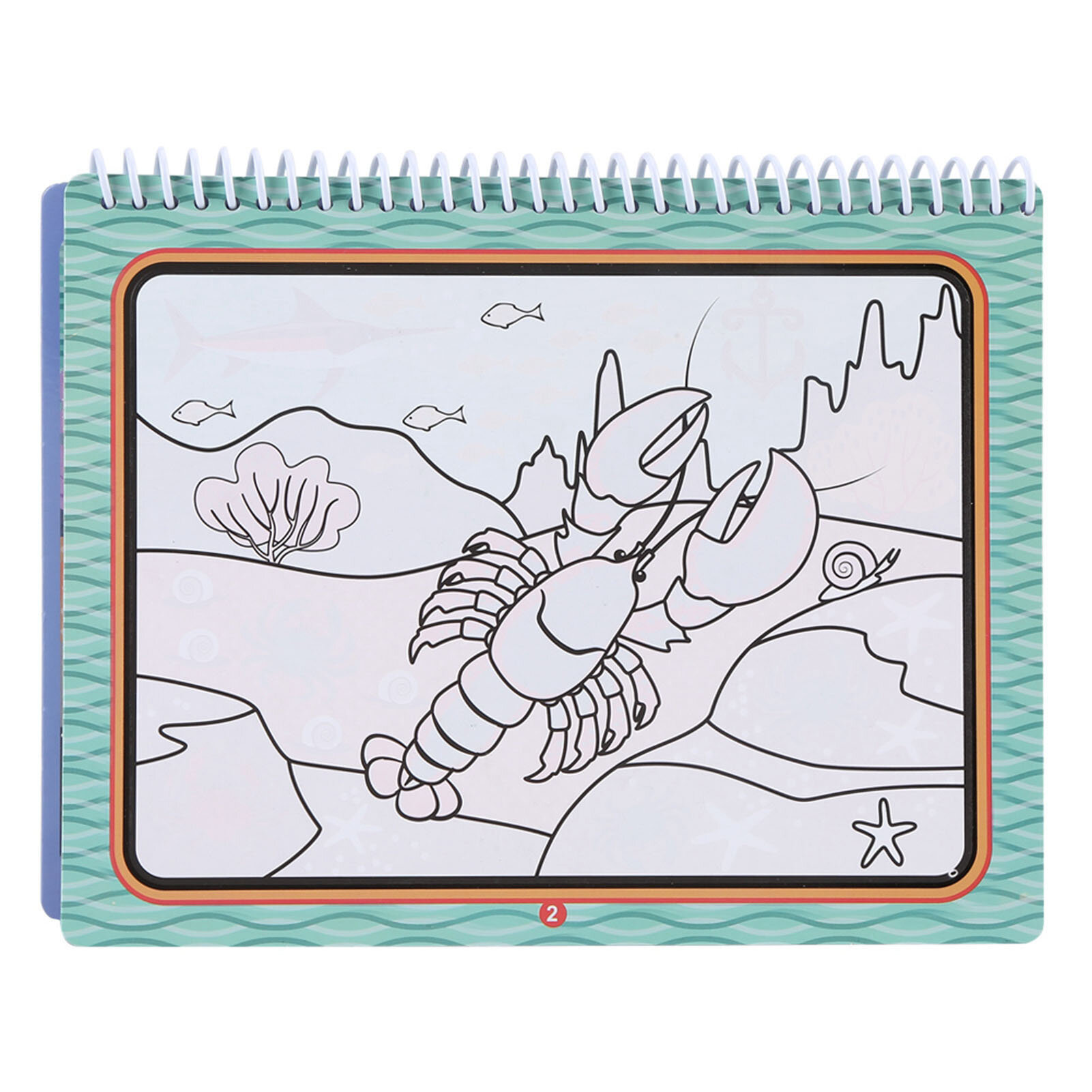 Портативная детская раскраска с водяной ручкой для рисования, развивающая игра для детей раннего возраста #1, материал: бумага, размер: approx. 15.5 x 19cm, вес: approx. 108g, для детей старше 3 лет, в комплект входят: 1 раскраска, 1 ручка