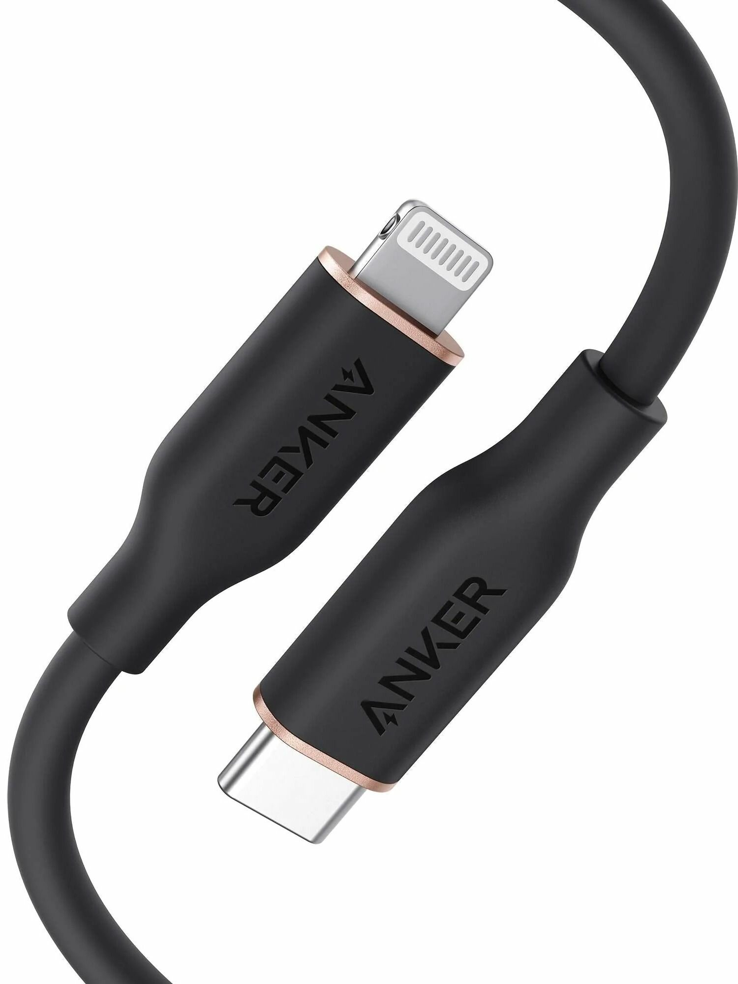 Кабель Anker 641 PowerLine III USB-C to Lightning Cable 0.9m (Flow, Silicone) - Black