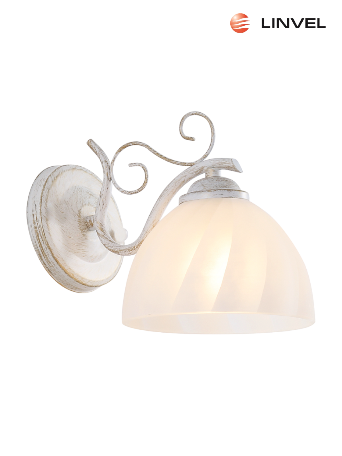 Бра на стену 1 плафон цвет Белый/золото Е27 60W 220x150x180мм