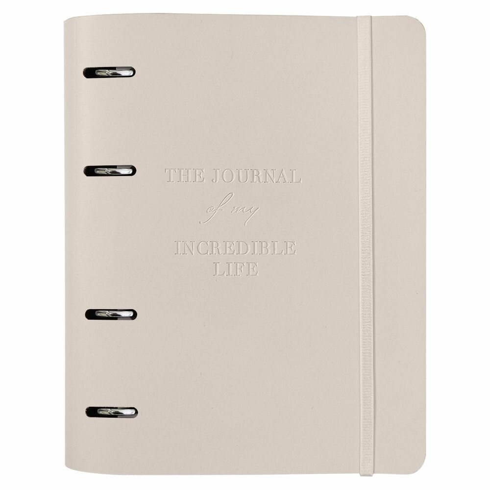 Тетрадь общая Infolio Study Journal, 175х212 мм, 120л, клетка, кольцевой механизм, бежевый