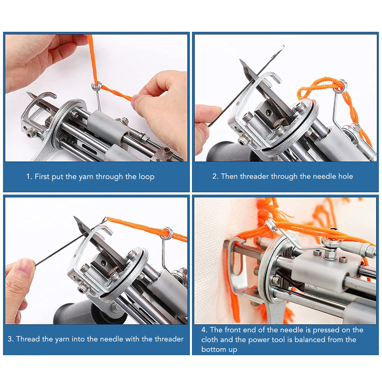 Тафтинговая машина для ковров с разрезанным ворсом 2 в 1, электрическая машина для ткачества ковров «сделай сам», флокирующая машина для ковроткачества, 100‑240 В, вилка стандарта США
