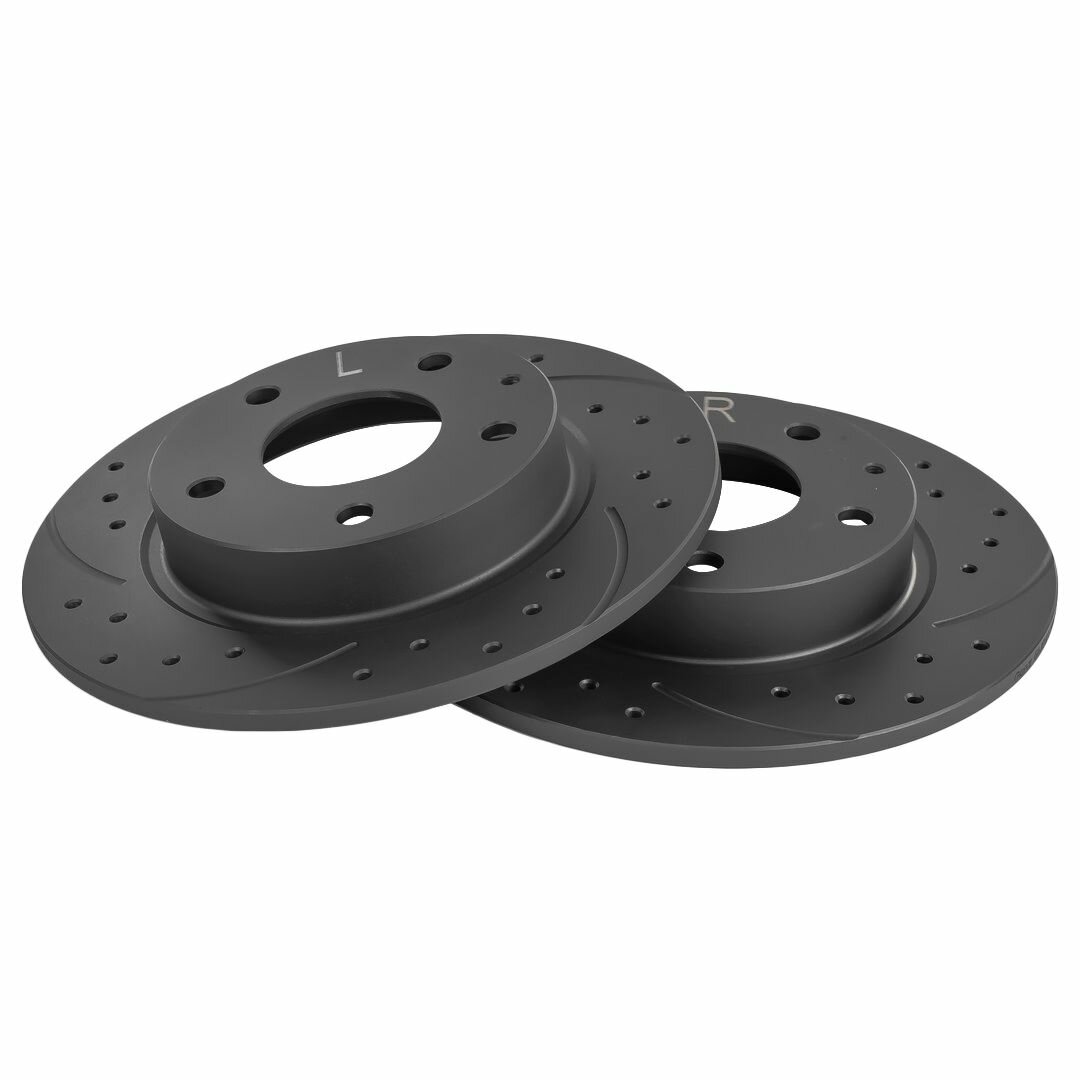 Диск тормозной задний перфорированный PRO-Line с покрытием на Мазда 3