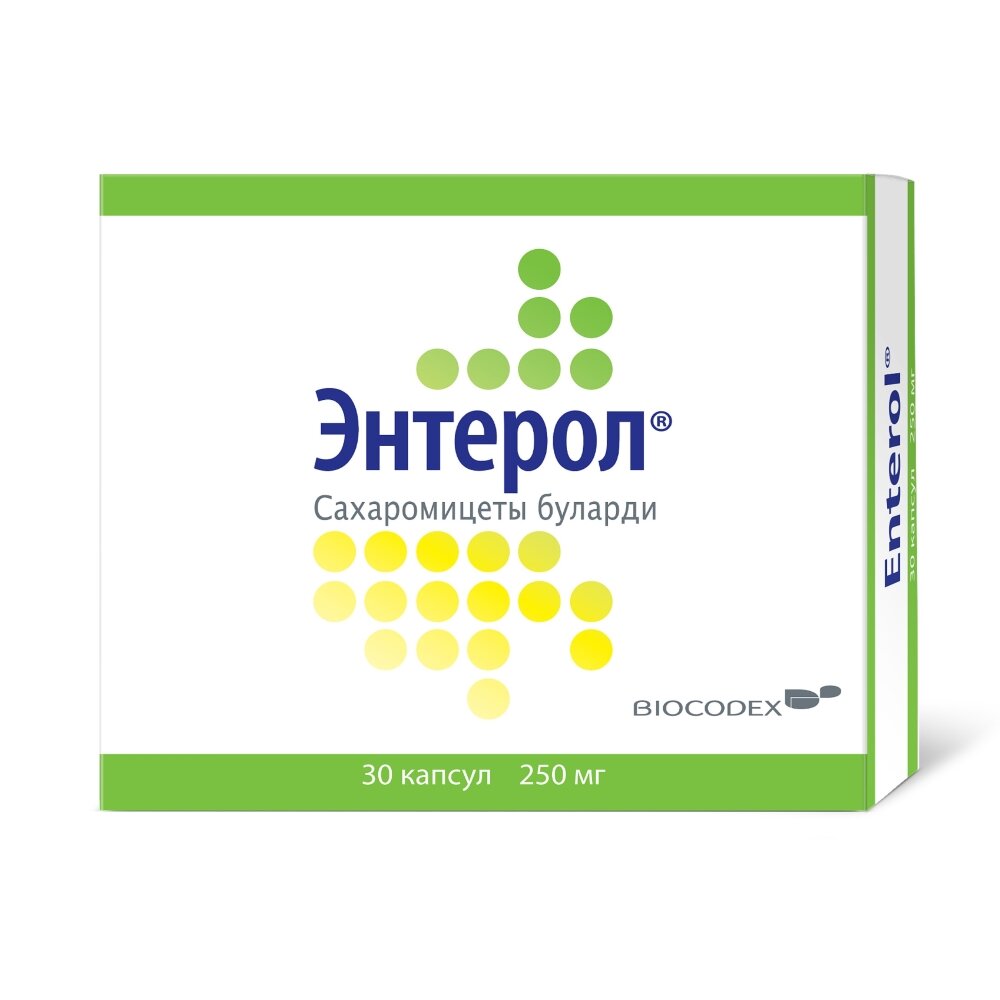 Энтерол, капсулы 250 мг, блистер, 30 шт.