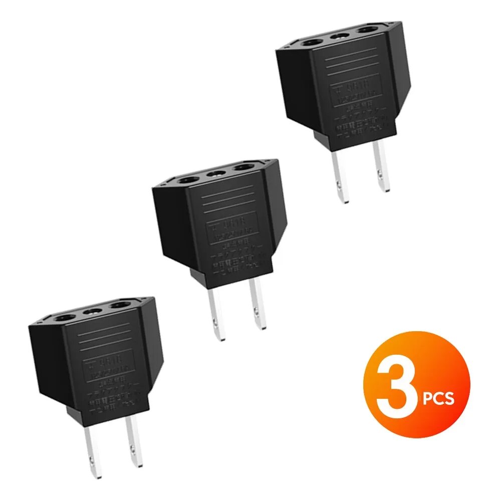 Вилки-переходники из США в ЕС, европейский адаптер питания из США в ЕС, дорожный конвертер, адаптер 4,0 мм из американского в Европу