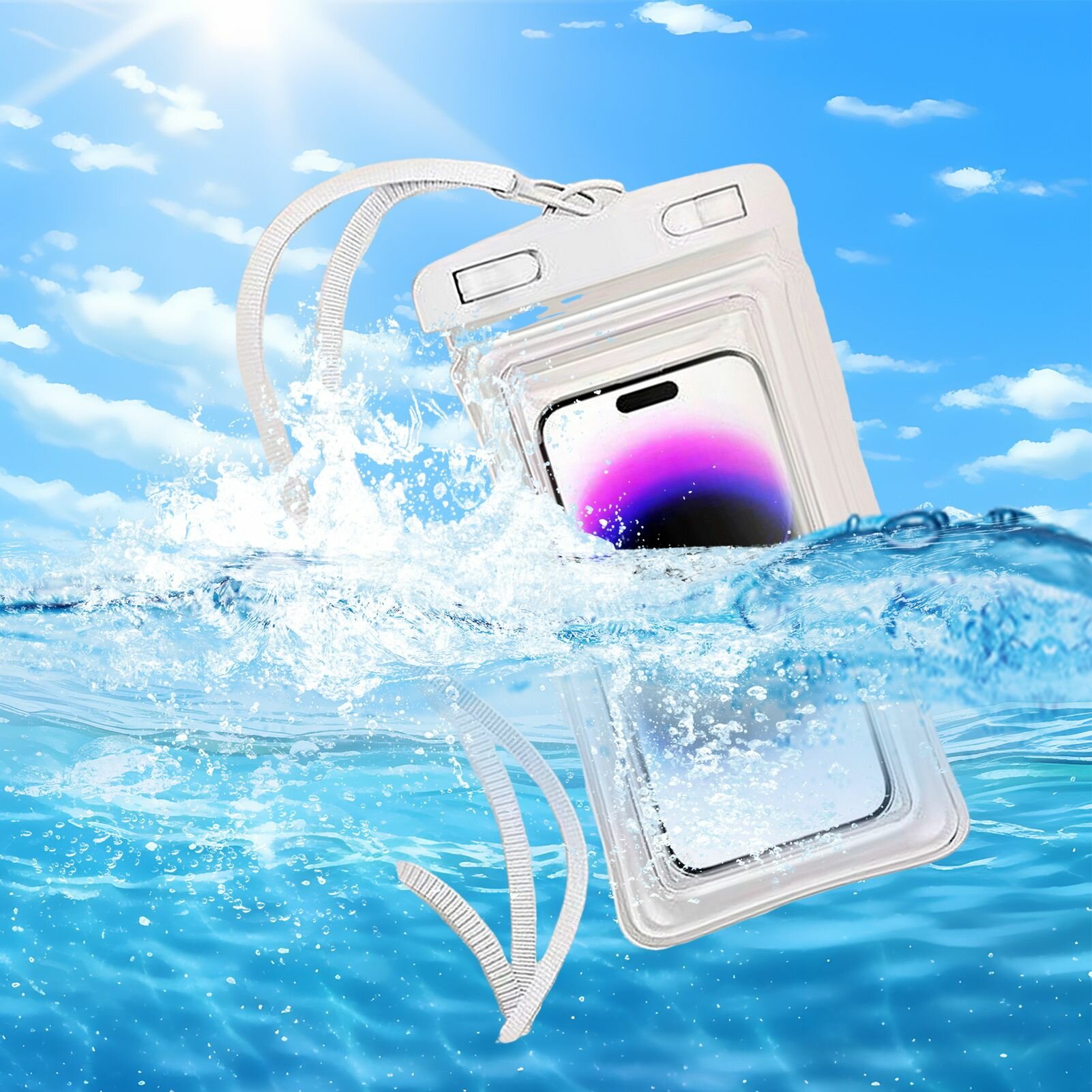 Универсальный непромокаемый гермочехол для подводной съемки с защитой степени IPX8 от воды, грязи, снега