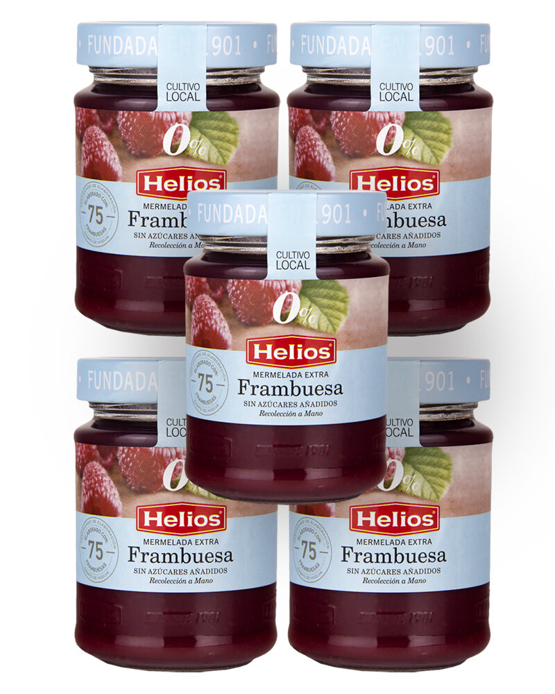 Конфитюр Helios из малины без сахара Extra 280 гр. - 5 шт.