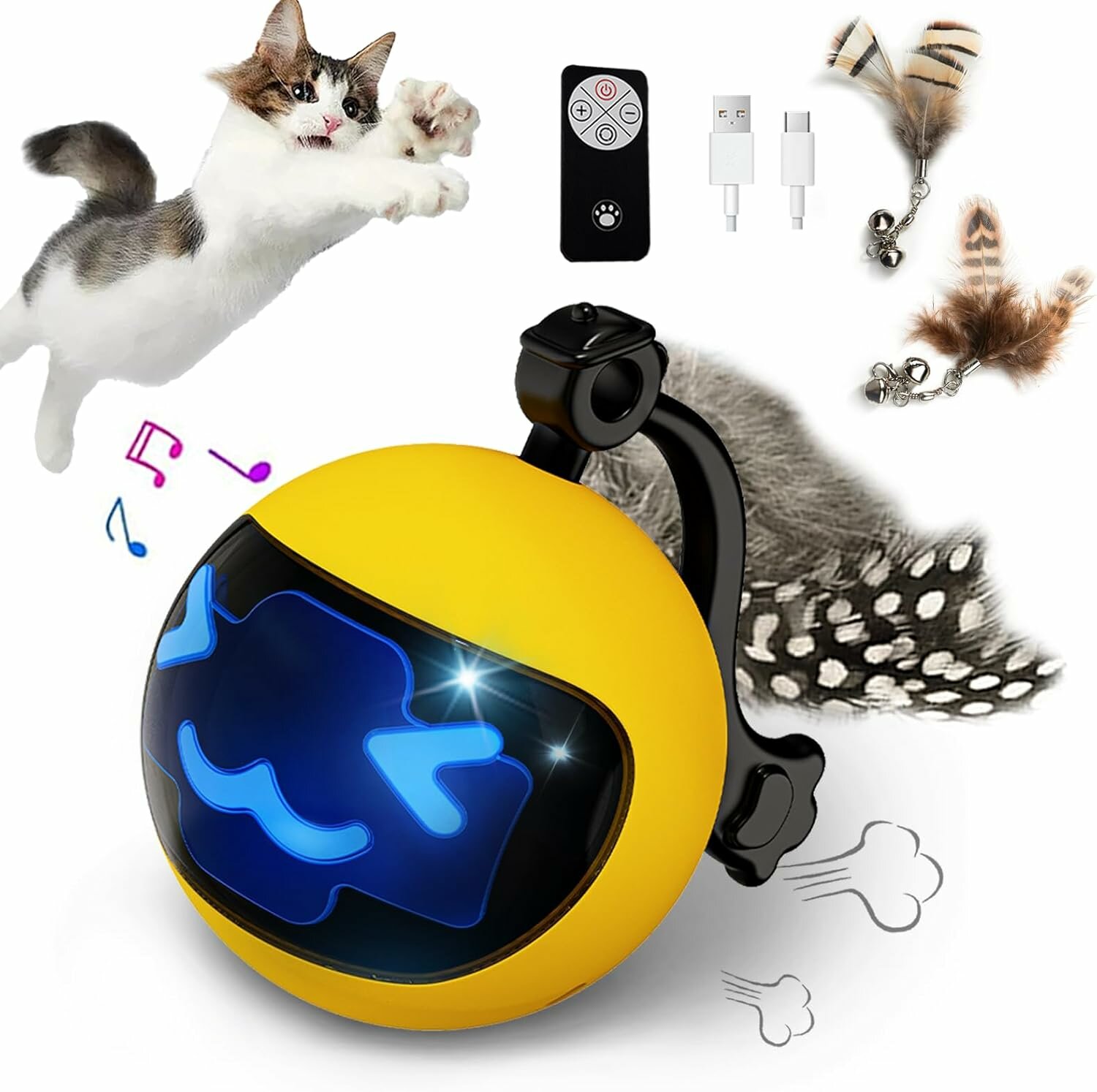 DINGXIAN Smart Interactive Rolling Ball для Кошек