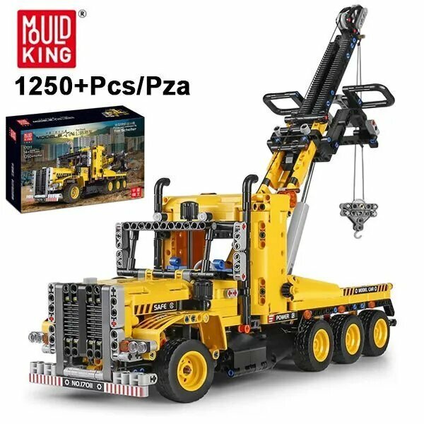 Конструктор Mould King 17011 Мощный грузовой эвакуатор, 1250 деталей, спец техника, развивающий конструктор для мальчика