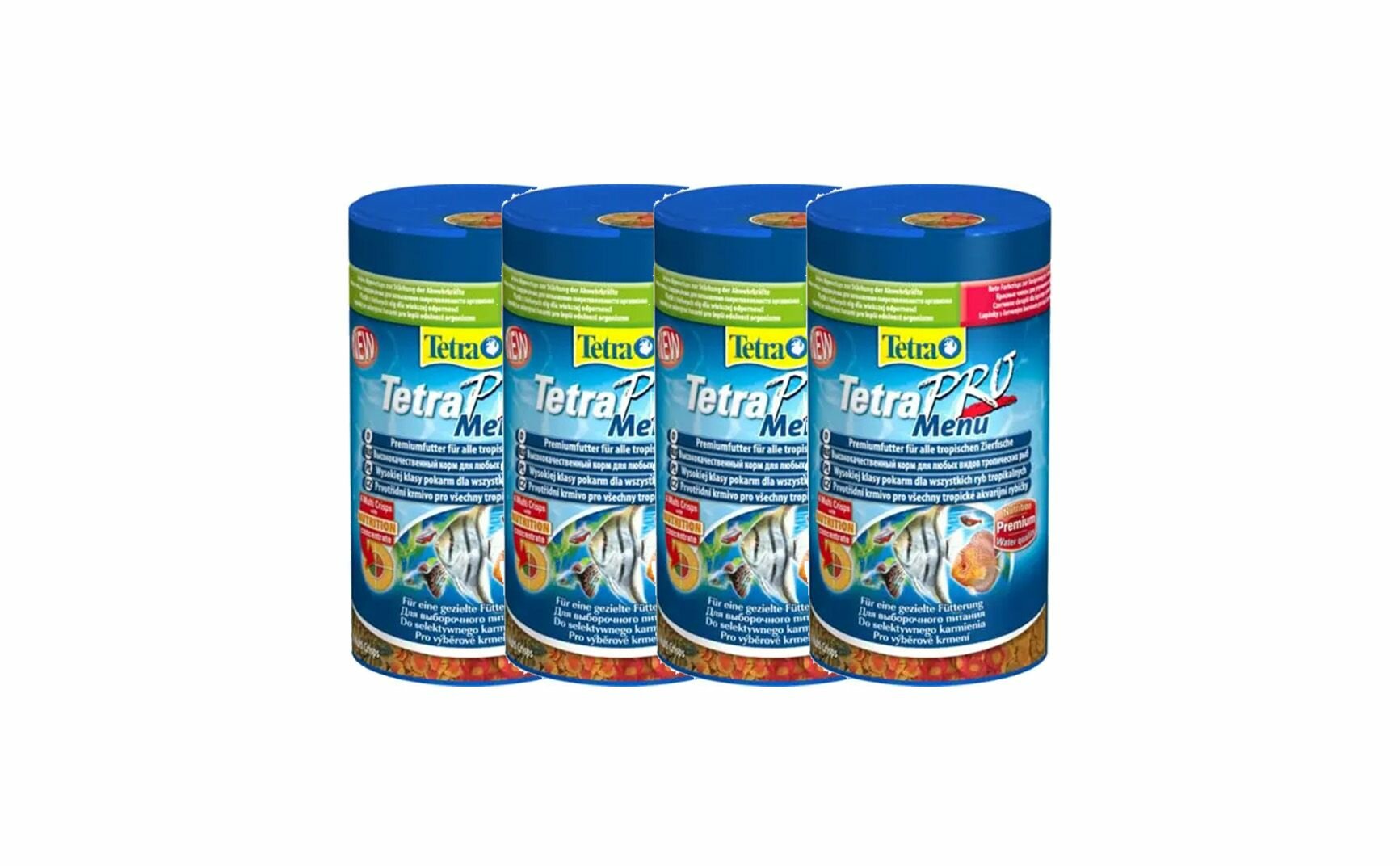 TetraPro Menu корм для всех видов рыб "4 вида" чипсов 250 мл х 4 шт.