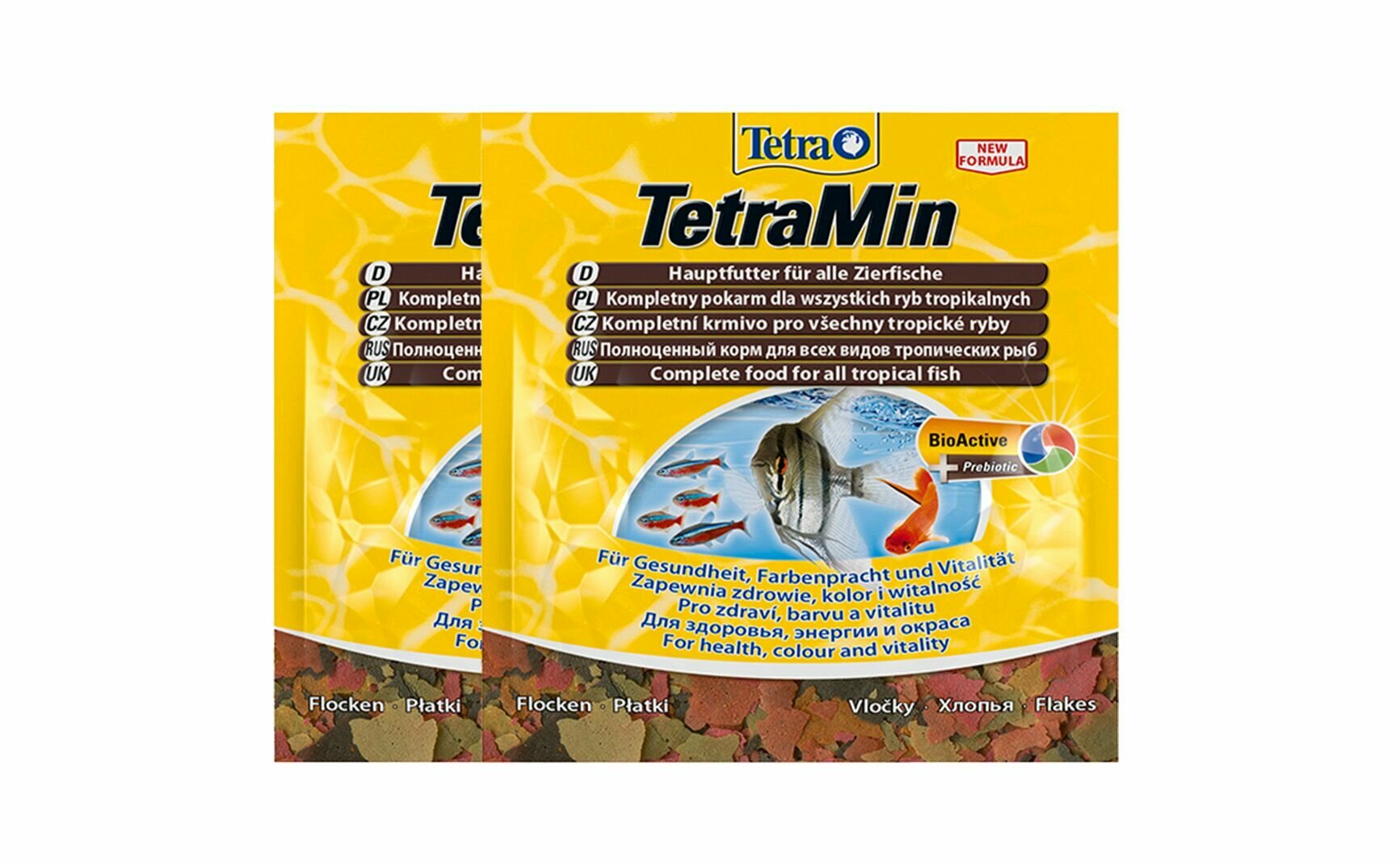 TetraMin корм для всех видов рыб в виде хлопьев 12 г (sachet) х 2 шт.