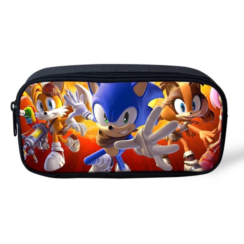 Чехол для карандашей с анимепринтом и молнией, органайзер для письменных принадлежностей, пенал для