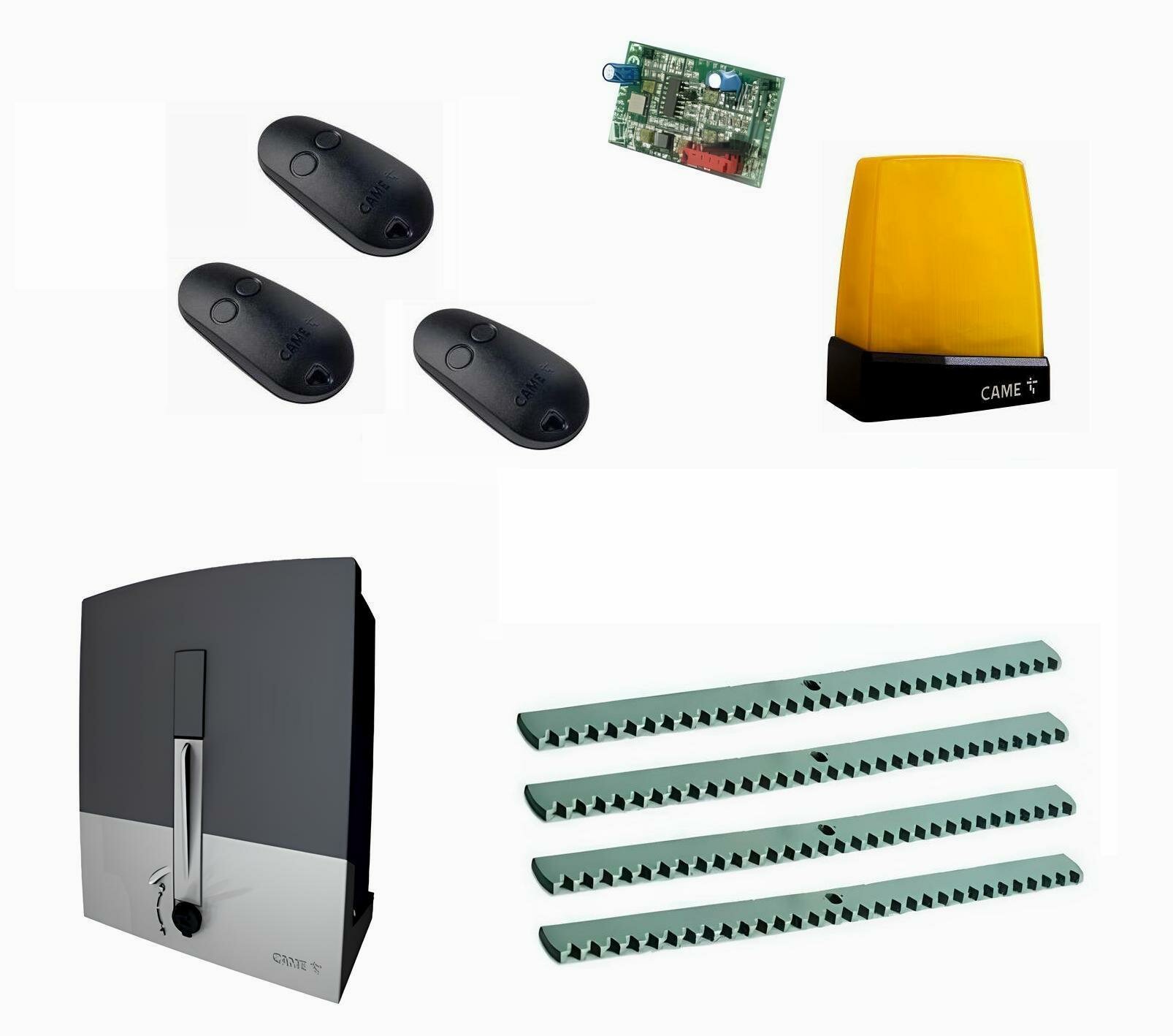 Автоматика для откатных ворот BXL04AGS KIT4-L-Т3, комплект: привод, радиоприемник, 3 пульта, лампа, антенна, 4 рейки