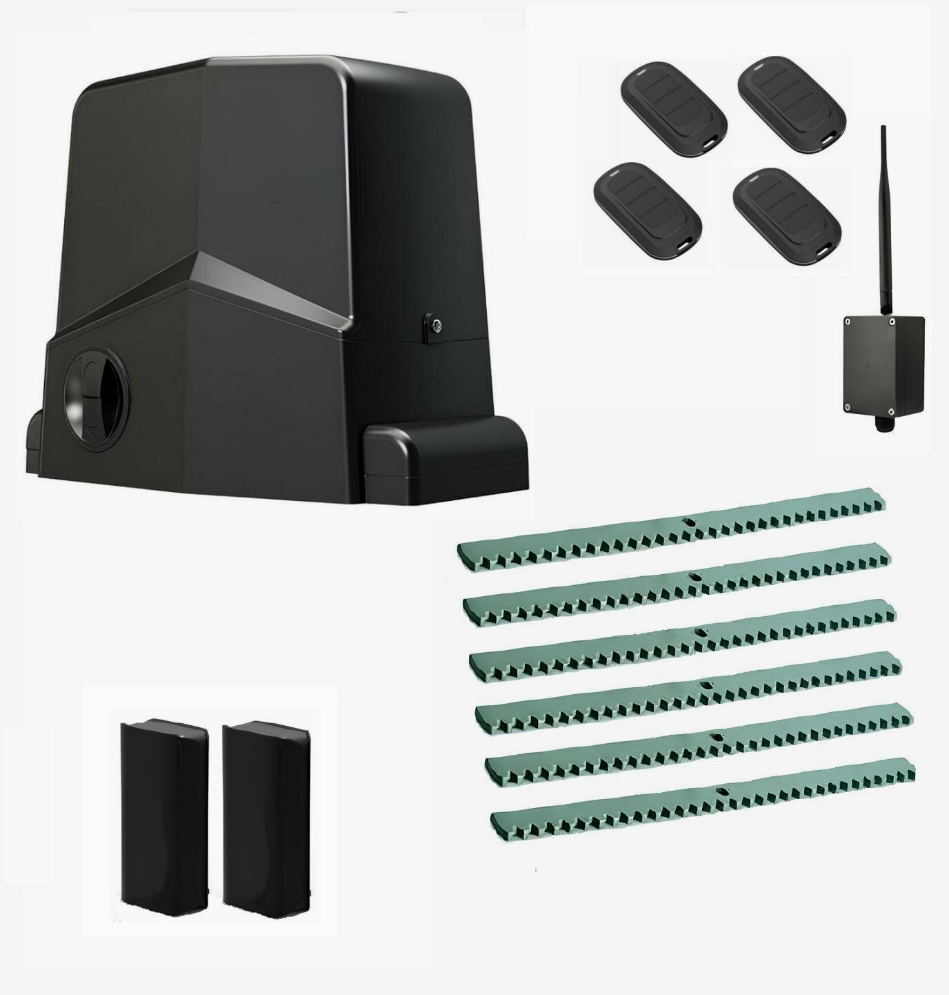 Автоматика для откатных ворот ARW-600MKIT FA6-BT-T4, комплект: привод, фотоэлементы, 4 пульта, 6 реек, Bluetooth-модуль