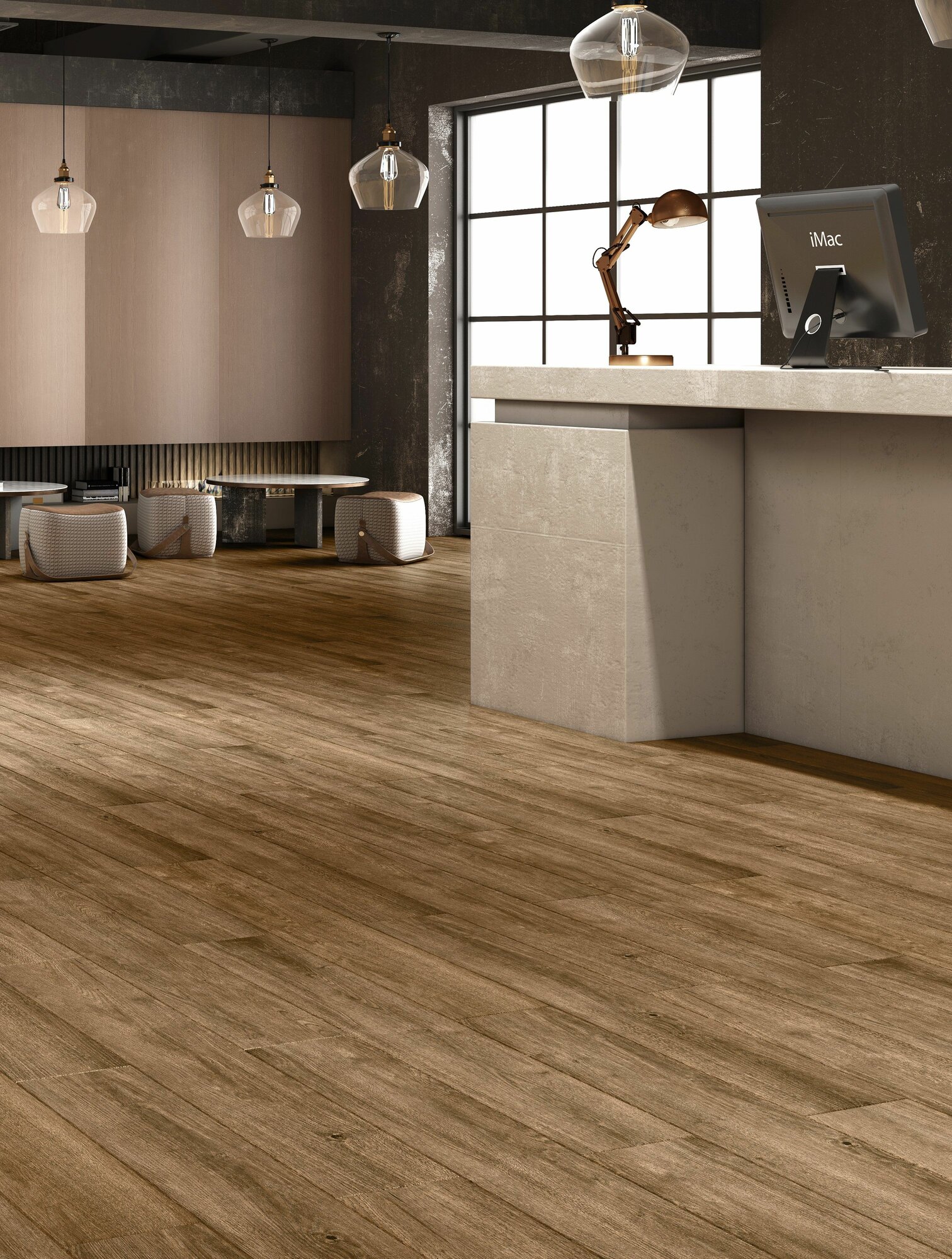 Керамогранит ENNFACE 20 х 120 см, Norway Umber, матовый с рельефом, 1,20 м2 в упаковке (5 шт.)