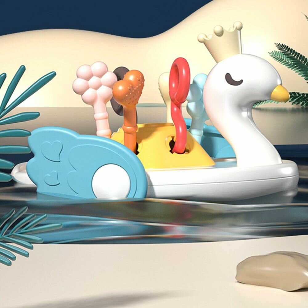 Игрушка-лебедь на верёвке, силикон, Монтессори, 1-3 года, путешествие