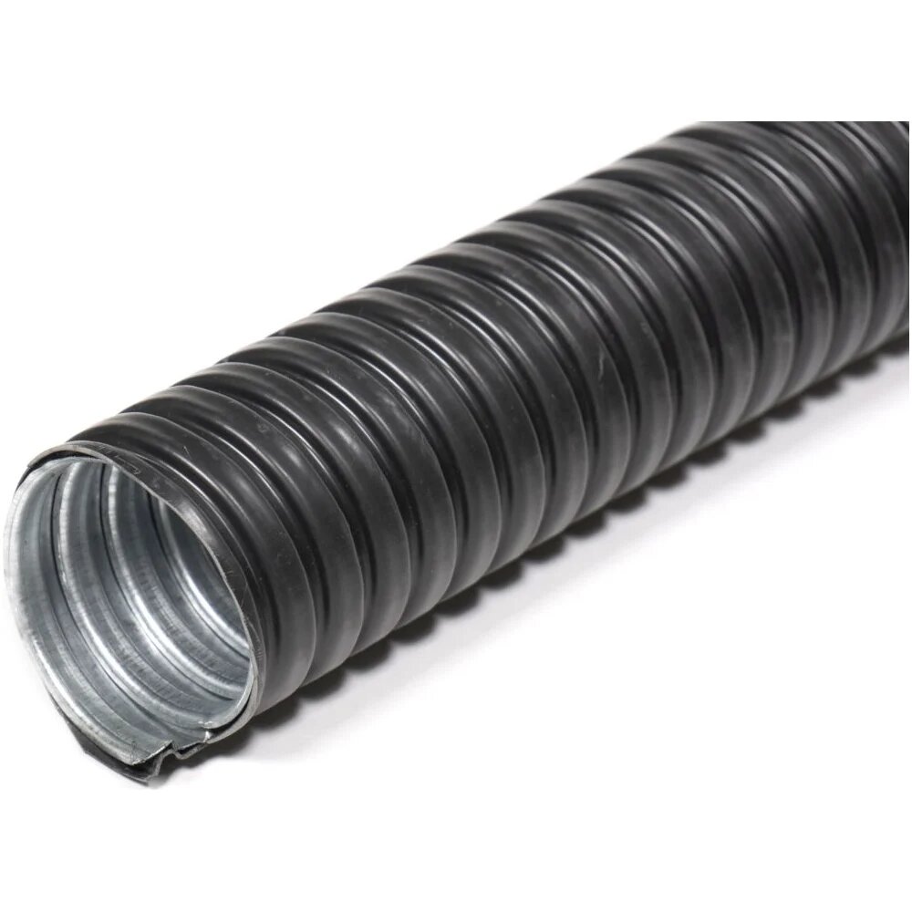 Гофроматик Металлорукав в пвх изоляции мрпи нг 60 (10 м/уп.) черный zeta42219