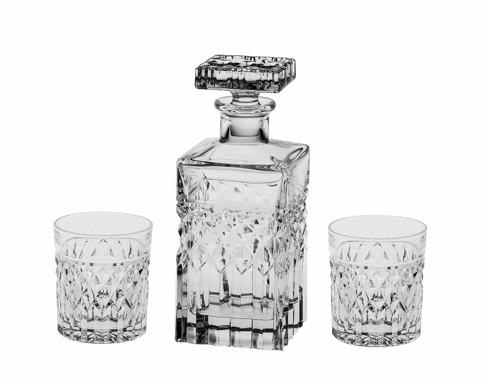 Набор для виски "HARRY": штоф 700 мл + 6 стаканов 320 мл, хрусталь, Crystal Bohemia/ БПХ987
