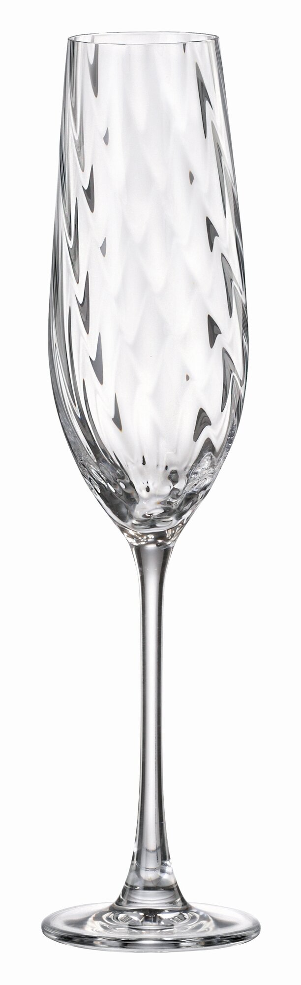 Бокал для шампанского "CORA OPTIC", 260 мл (набор 6шт), Crystal Bohemia/ БСС0539