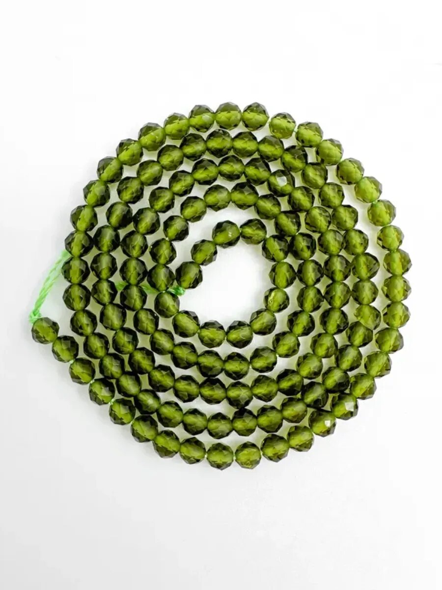 0762 Зеленые бусины шпинели для стильной брошки 3мм 1 шт NEW